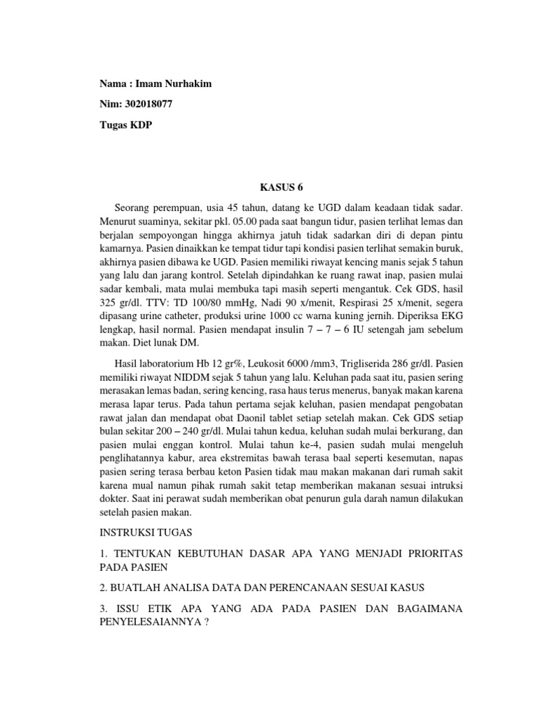 Imam Nurhakim - Tugas KDP - KASUS 6 | PDF