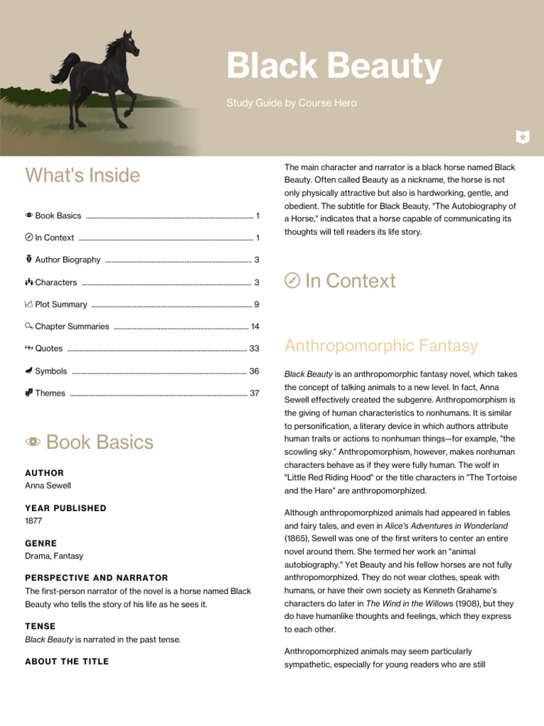 Black Beauty | PDF | Black Beauty | Anthropomorphism