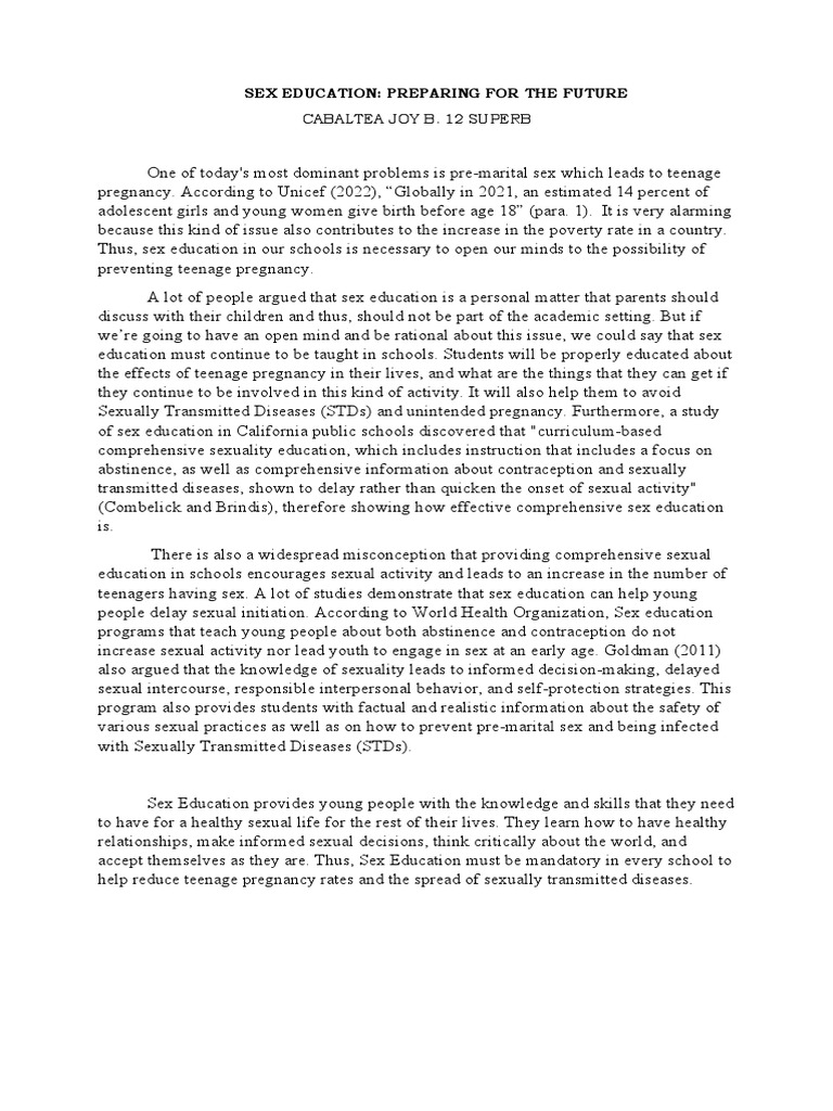 Eapp Sex Ed Pdf Sex Education Teenage Pregnancy