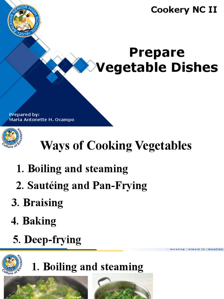 Prepare Vegetable Dishes.4 | PDF | Cooking | Vegetables