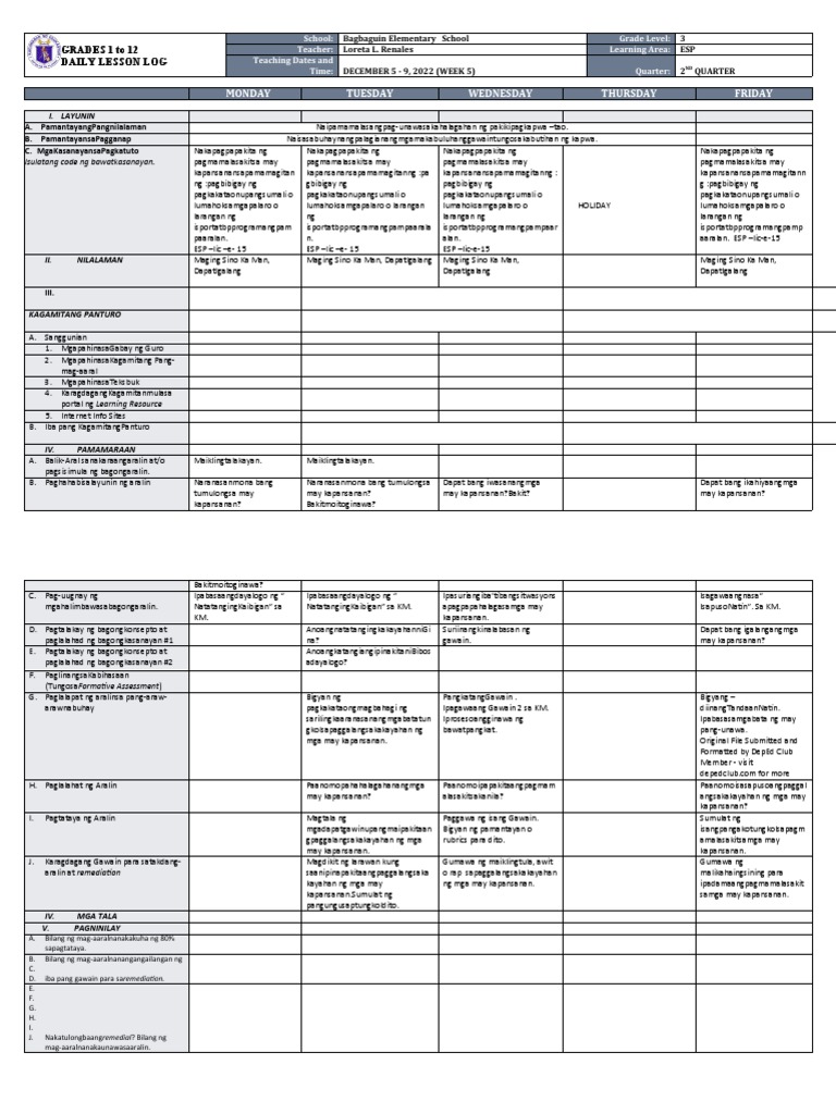 Week-5-Dll Esp-3 Q2 | PDF