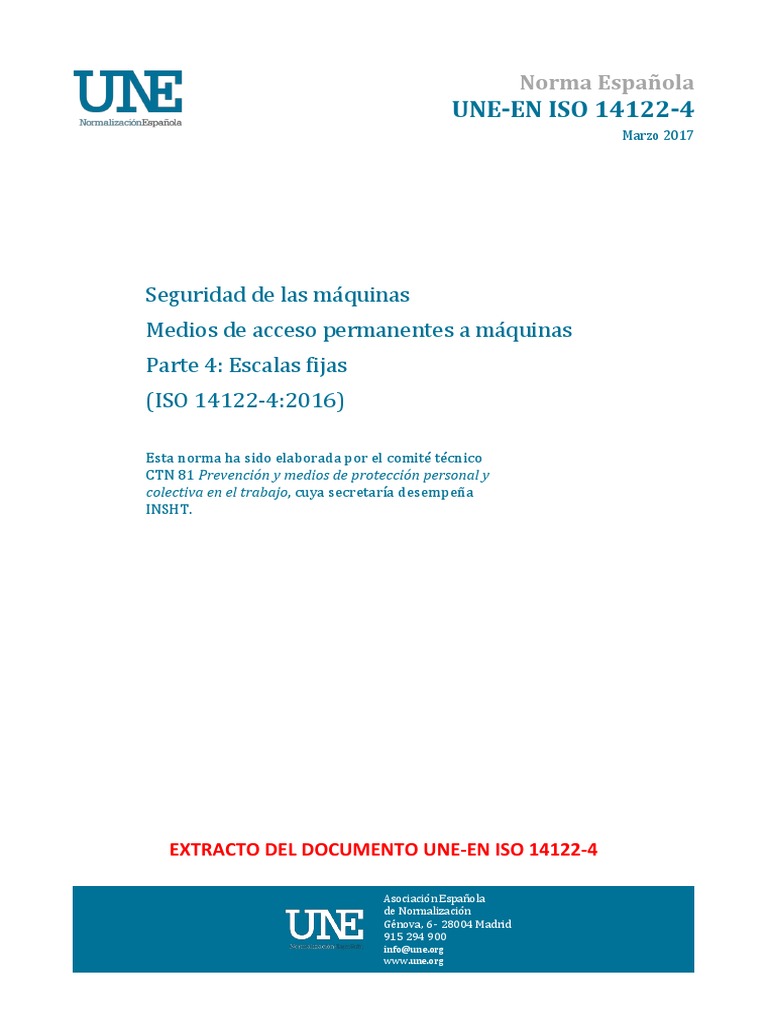 Une-En Iso 14122-4 | PDF
