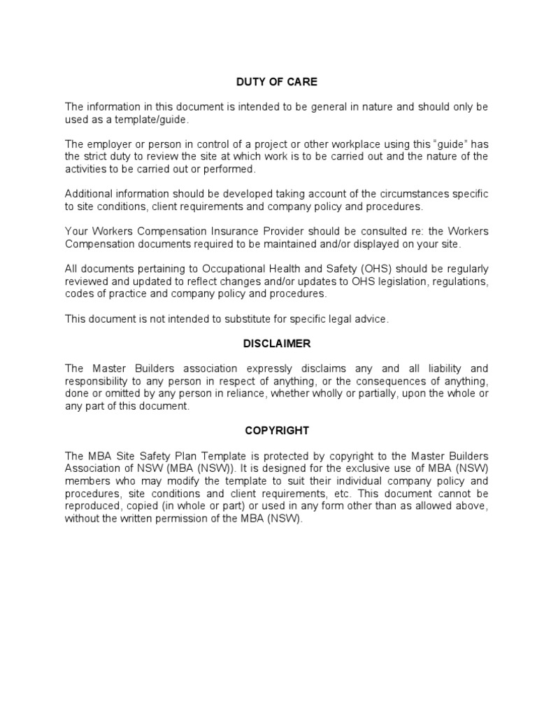 OHS Plan | PDF | Occupational Safety And Health | Personal Protective ...