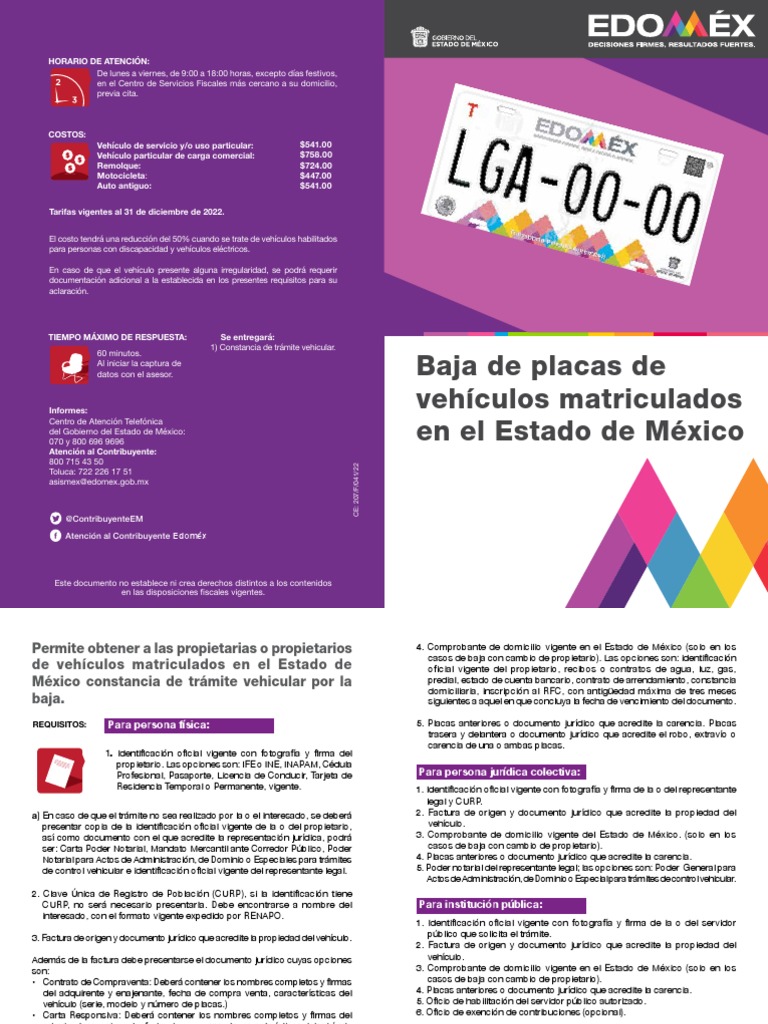 Baja de Placas | PDF