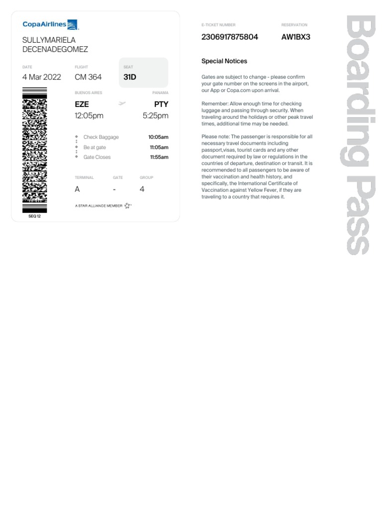 Boarding Pass | PDF