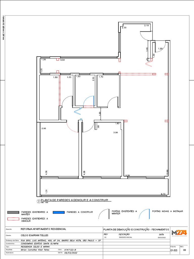 Planta de Reforma de Apartamento | PDF | Tecnologia e Engenharia