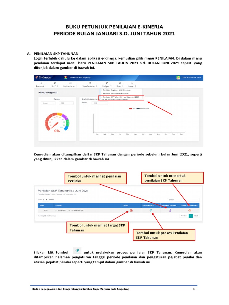 Buku Petunjuk Penilaian E-Kinerja 2021 | PDF | Karier & Perkembangan | Bisnis