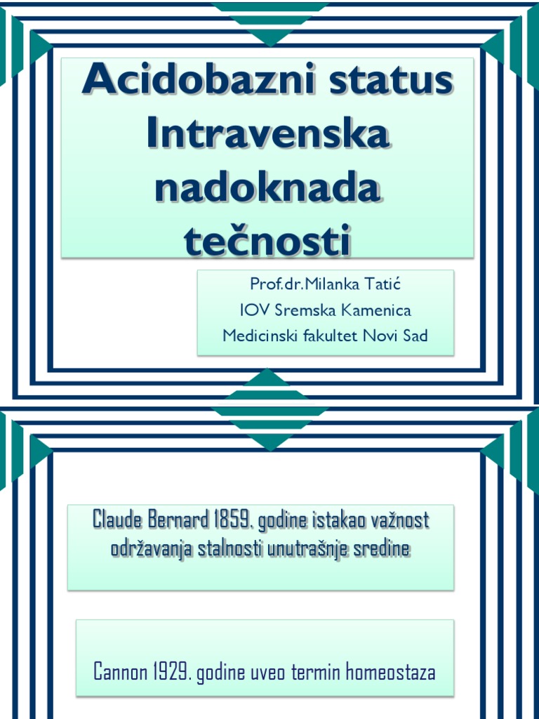 Acidobazni Status - 2020 | PDF