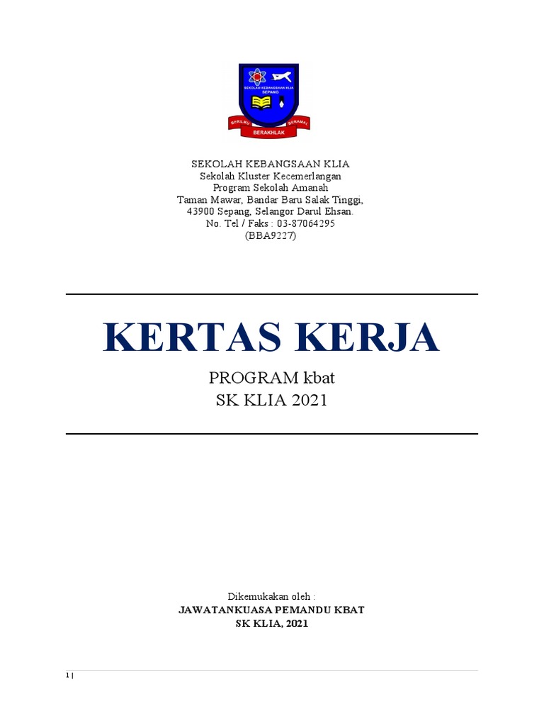 Program KBAT SK KLIA 2021 | PDF | Karier & Perkembangan | Bisnis