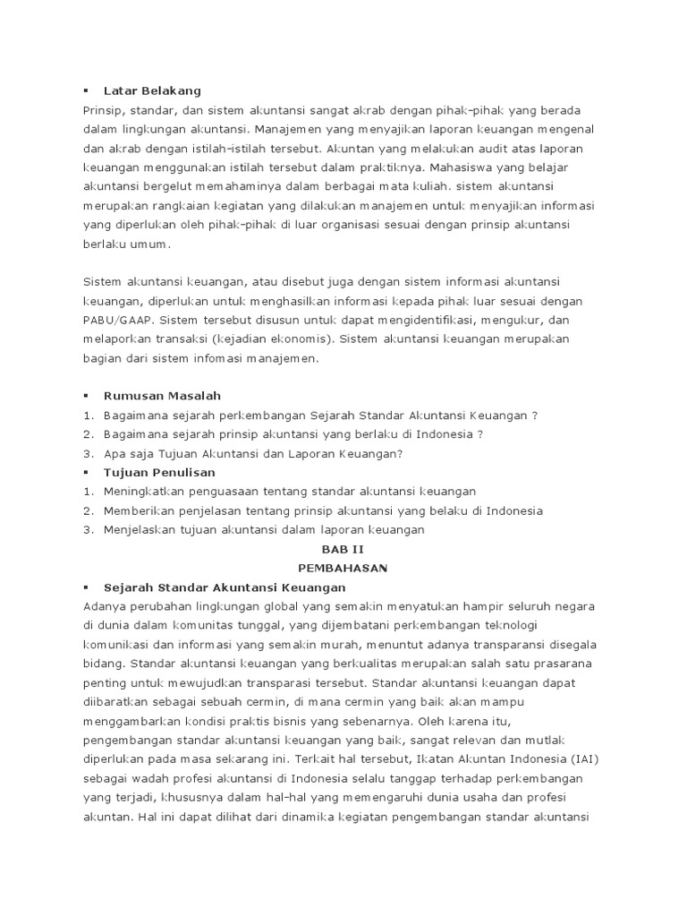 COntoh Makalah Standar Akun | PDF