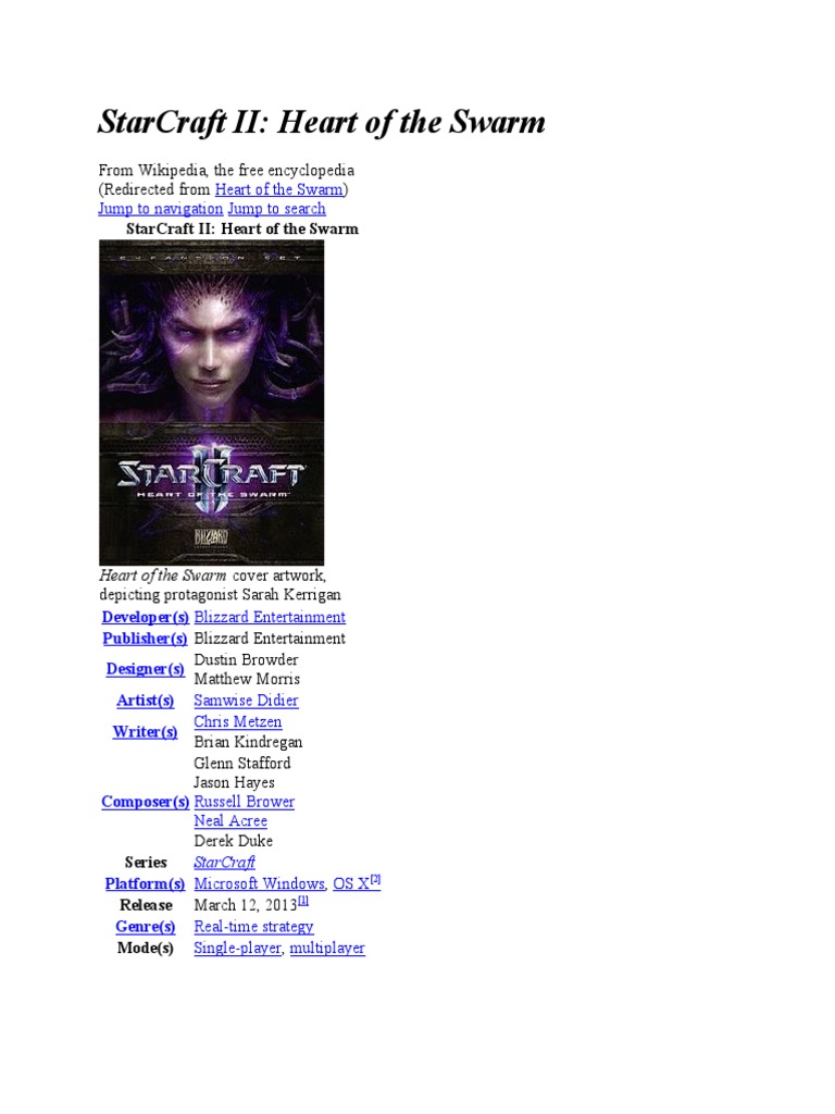 StarCraft II Heart of The Swarm | PDF | Blizzard Entertainment