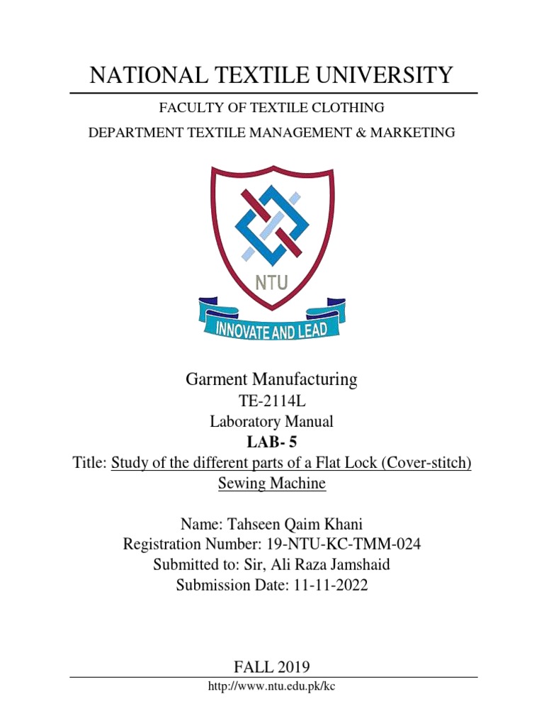 Flat Lock Sewing Machine Parts Study | PDF | Sewing Machine | Sewing