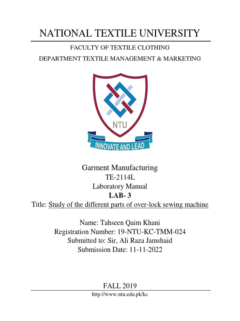 Study of The Different Parts of Over-Lock Sewing Machine | Download ...