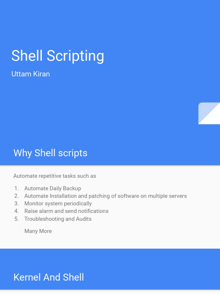 Shell Scripting | PDF | Shell (Computing) | Command Line Interface