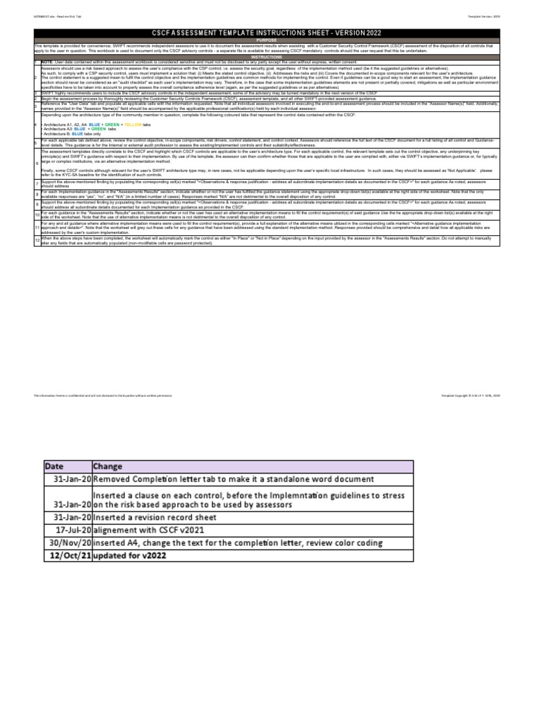 CSCF Assessment - Template - For - Advisory - Controls - (Version 2022 ...