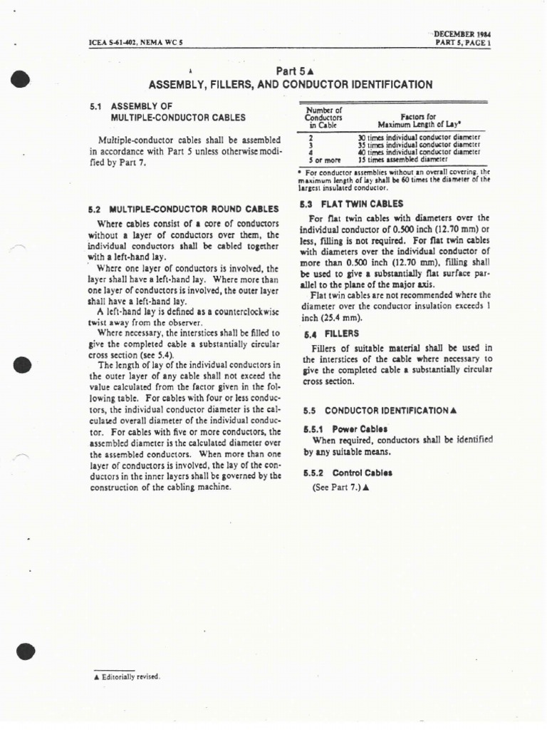 Icea Nema S-61-402 Parte 5 | PDF | Electrical Conductor | Manufactured ...