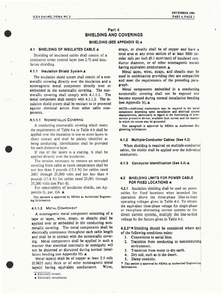Icea Nema S-61-402 Parte 4 | Download Free PDF | Insulator (Electricity ...