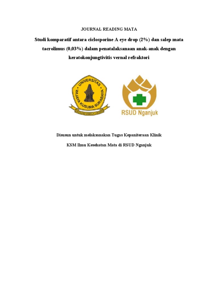 JOURNAL READING MATA DR Linda | PDF