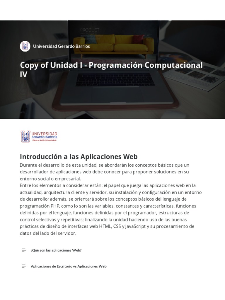 Unidad I Programacion Computacional IV | PDF | Internet y web | Red mundial