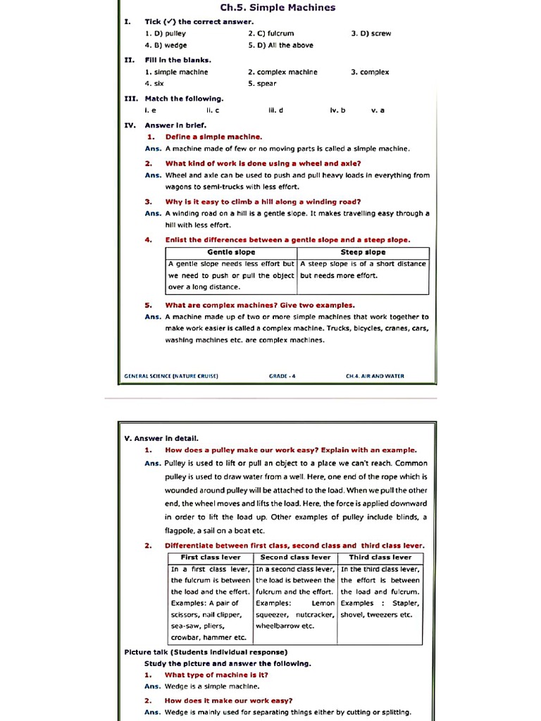 Chapter 5 Simple Machines | PDF