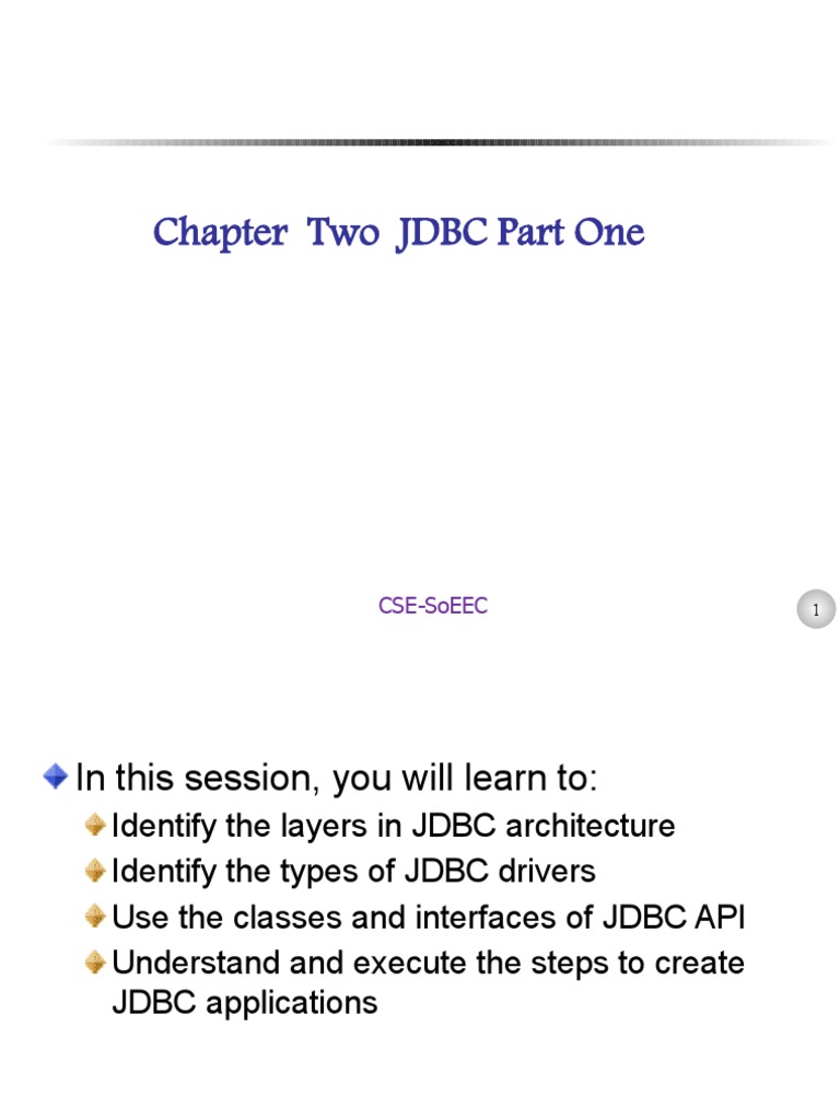 Chapter 2 JDBC 1.pptx Teamr | PDF | Databases | Computer Data