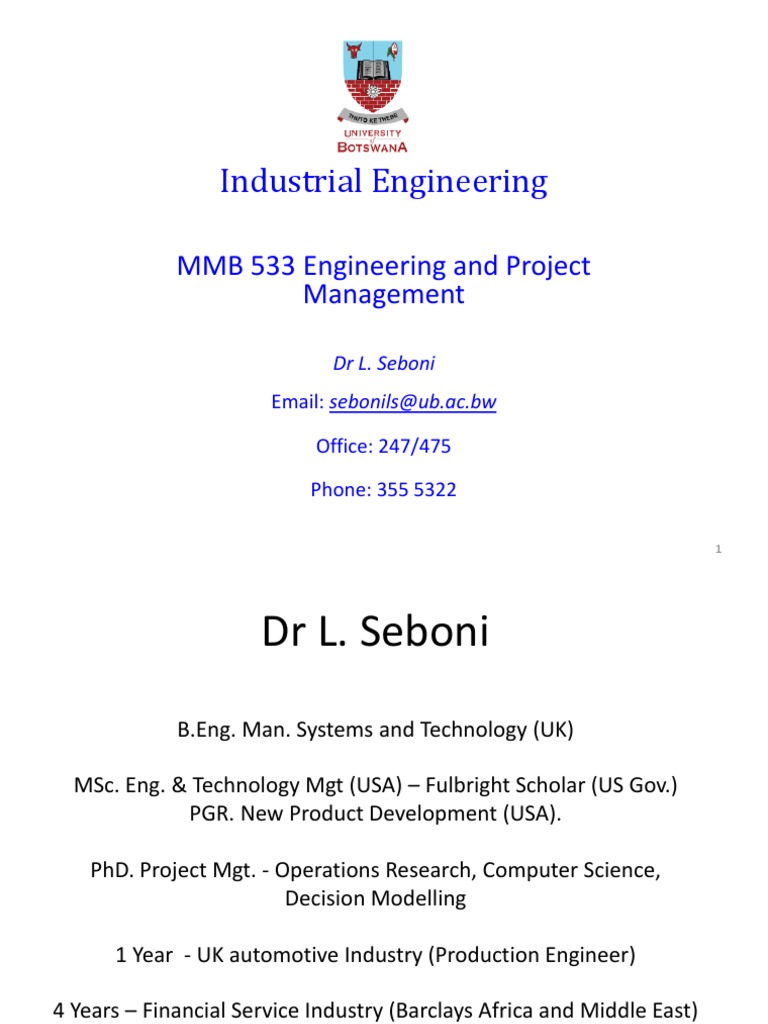 Lecture 1 | PDF | Engineering | Project Management