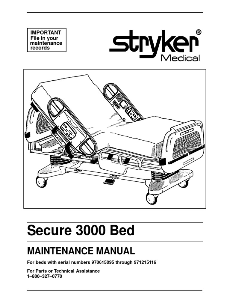 Cama Stryker 3000-006-Manual | PDF | Receipt | Manufactured Goods