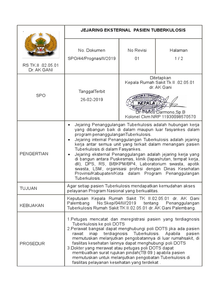 Jejaring Eksternal Pasien TB | PDF | Sains & Matematika