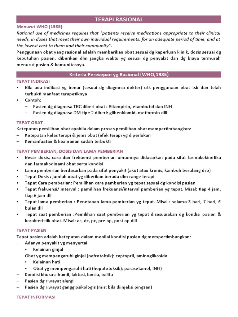 Terapi Rasional | PDF