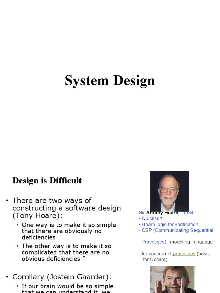 System Design | PDF | Osi Model | Databases