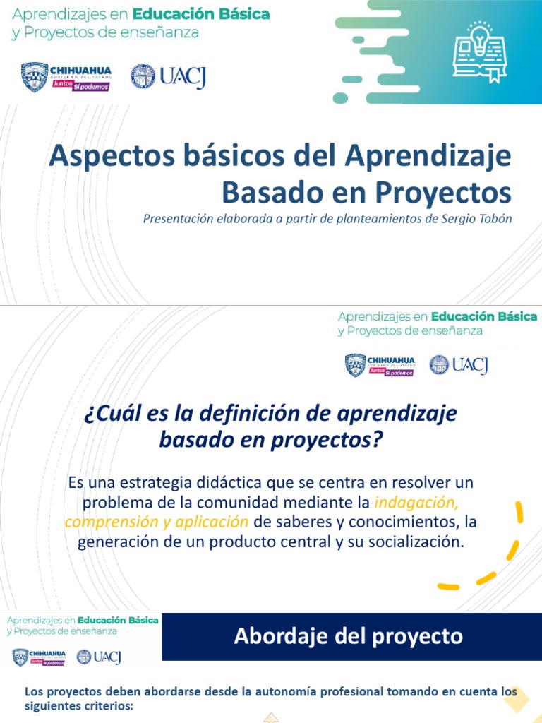 Aspectos Básicos Del Aprendizaje Basado en Proyectos | PDF