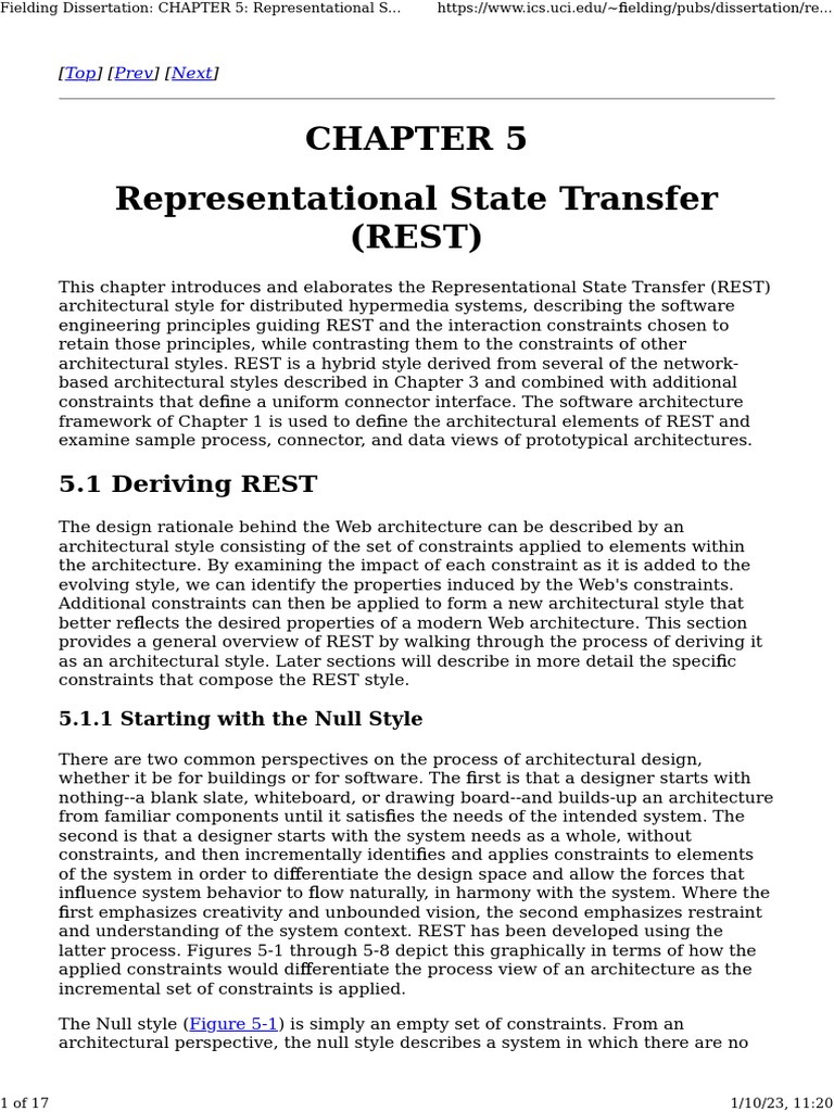 Fielding Dissertation CHAPTER 5 Representational State Transfer (REST ...