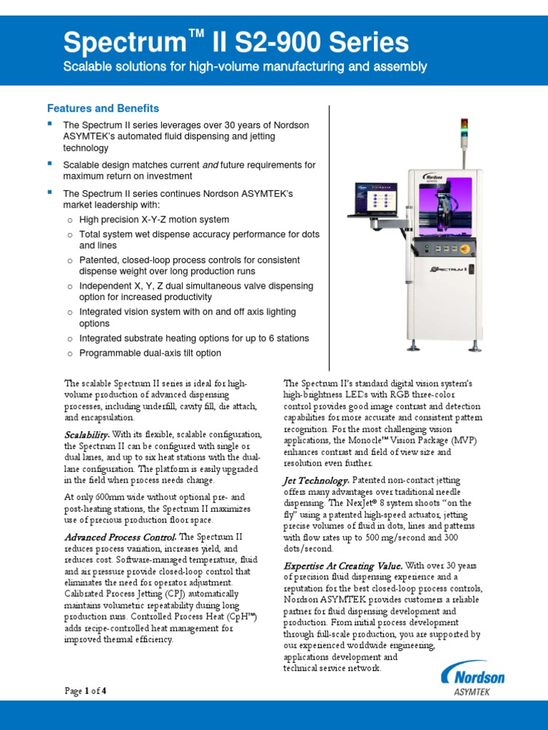 Spectrum II S2 900 Dispensing | PDF | Heat | Process Control