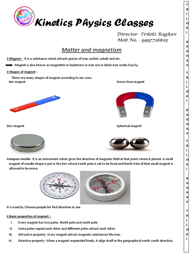 Matter And Magnetism Pdf Magnetic Field Magnet