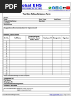 Cleaning Attendance Sign in Sheet Template | PDF