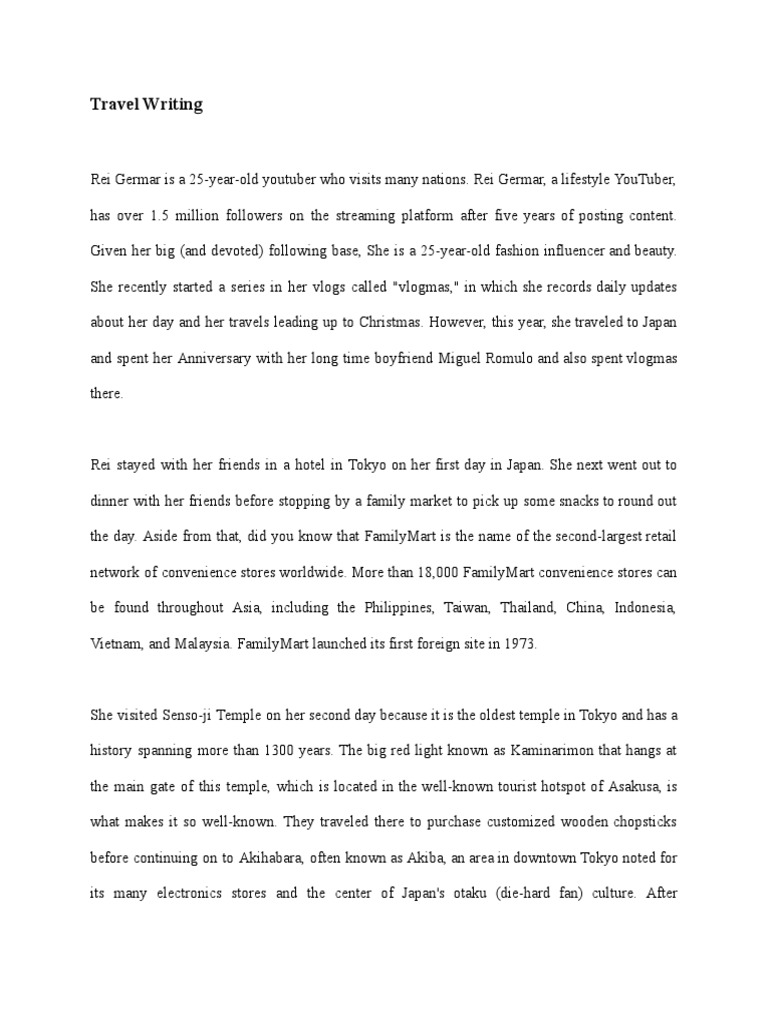 Travel Writing | PDF