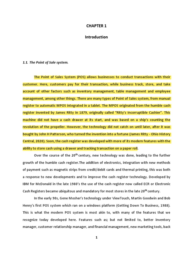 Chapter 1 | Download Free PDF | Point Of Sale | Computing
