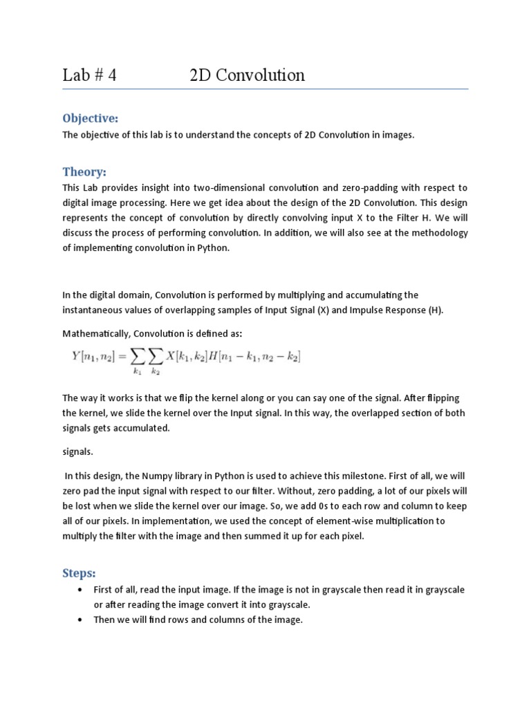 Digital Image Processing Lab Manual# 4 | PDF