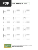 Tabla Inmultirii | PDF