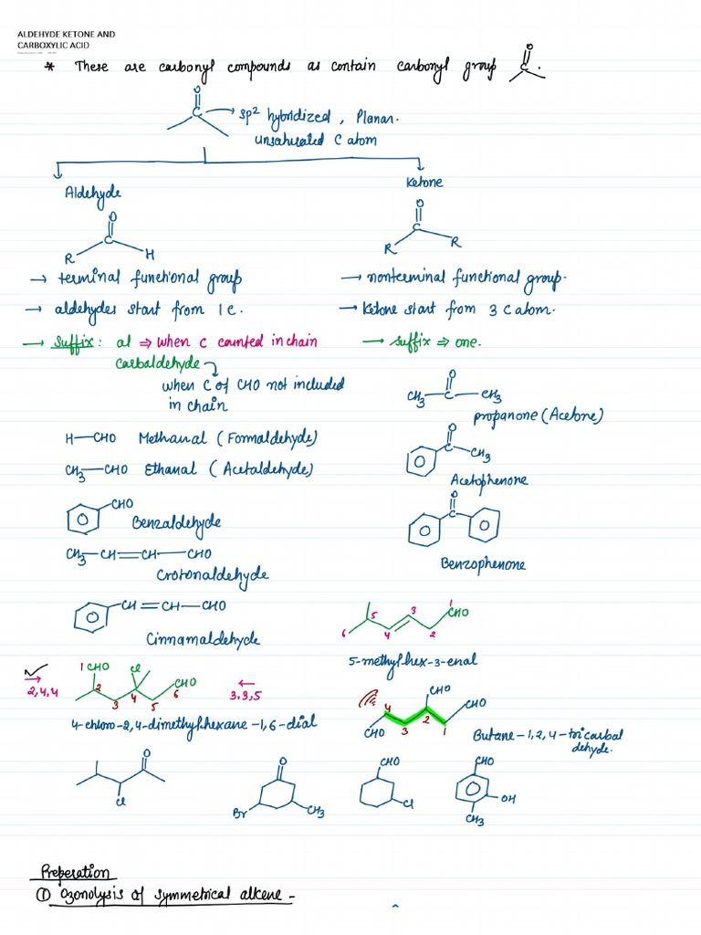 Aldehyde Ketone Carboxylic Acid 12th | PDF