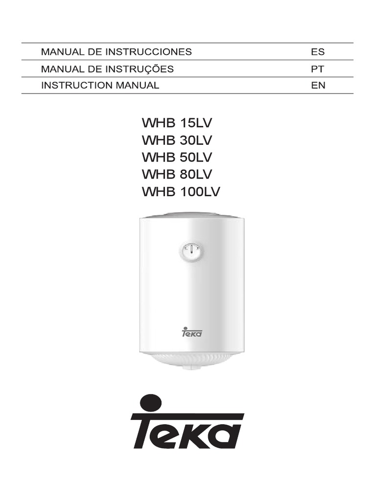 Termo Electrico L WHB Teka 10688391 Assemblysheet | PDF | Uso eficiente ...