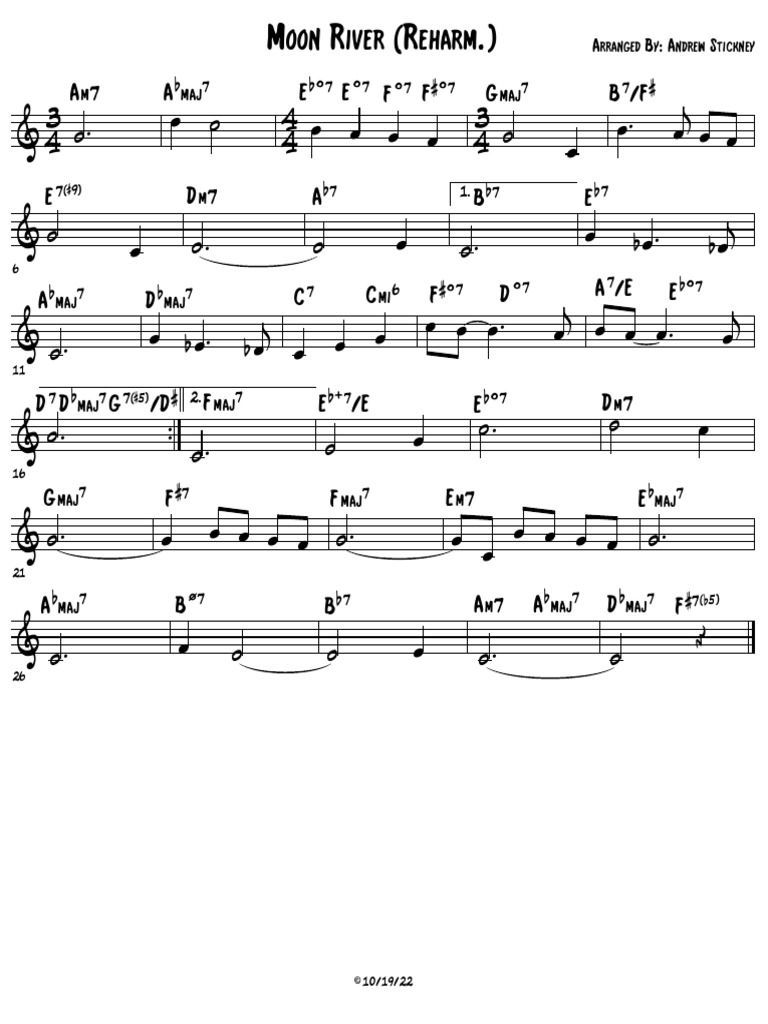 Moon RIver (Reharm.) | PDF
