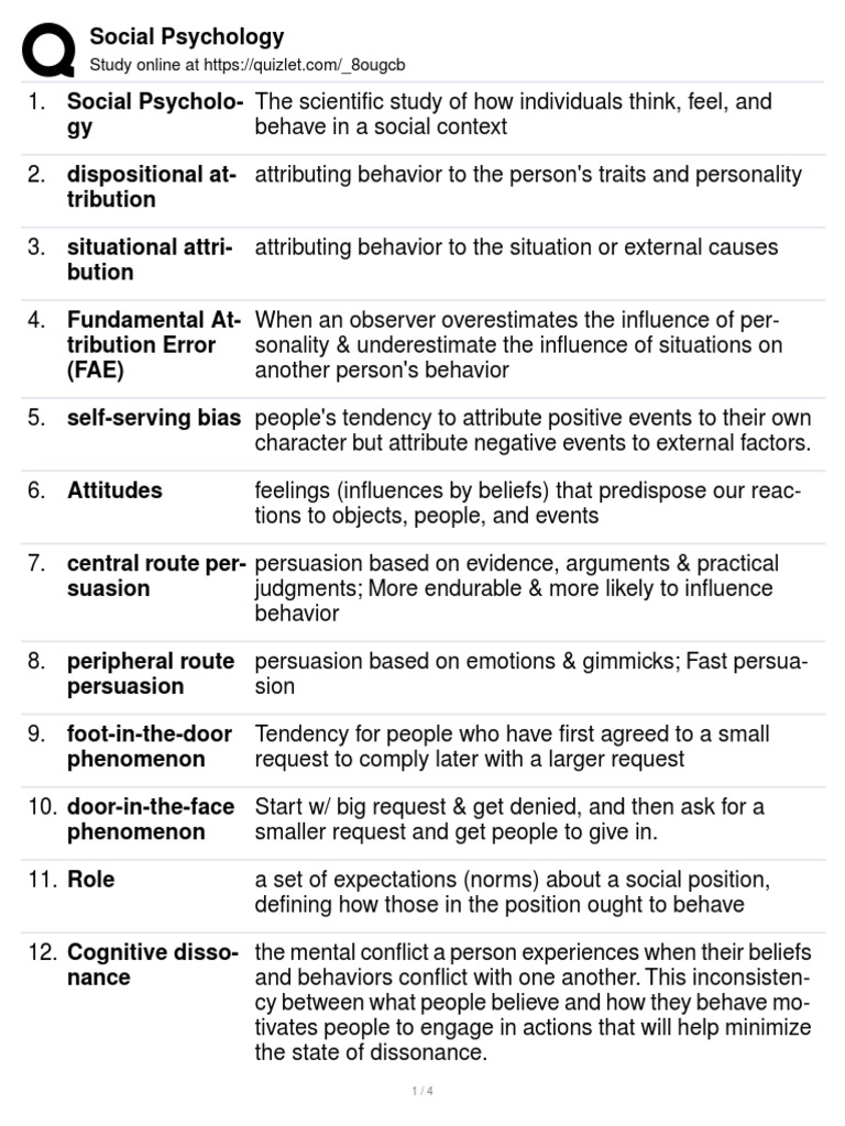 Social Psychology | PDF | Social Psychology | Persuasion