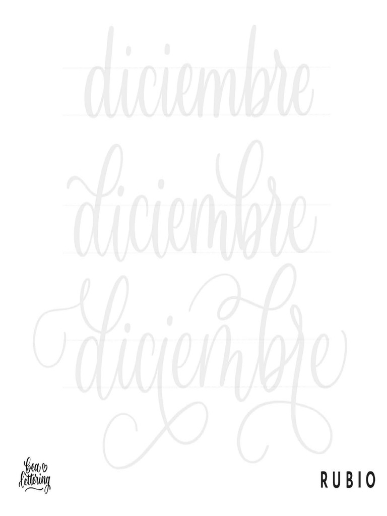 Plantillas Lettering Diciembre | PDF