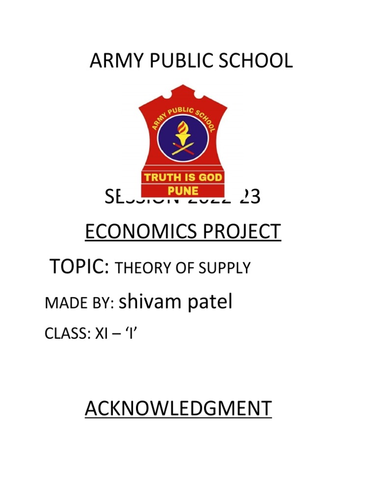 Army Public School Economics | PDF