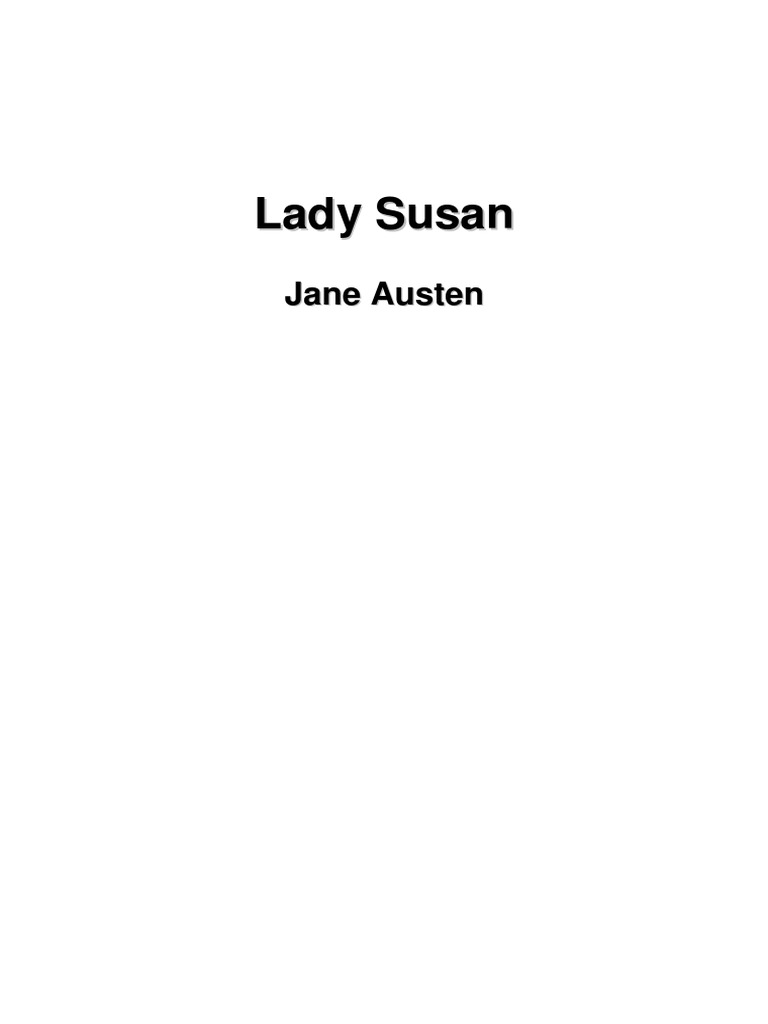 Austen, Jane - Lady Susan | PDF | Jane Austen | Winston Churchill