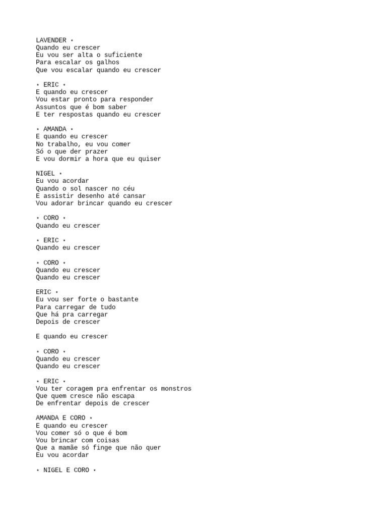 Quando Eu Crescer | PDF