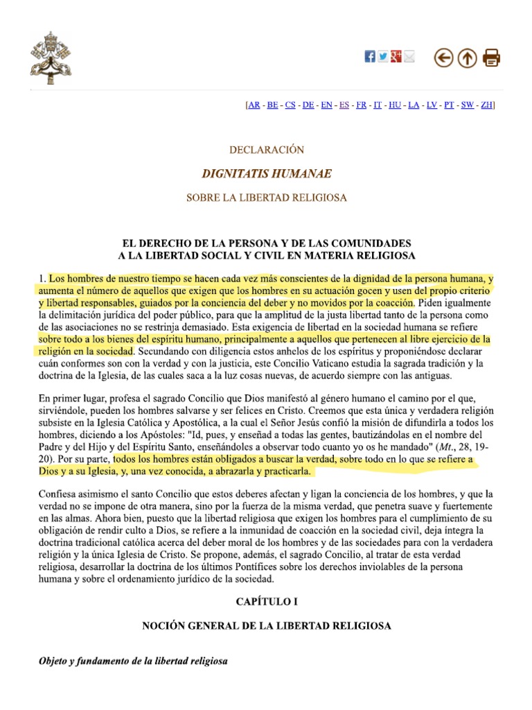 Dignitatis Humanae | PDF