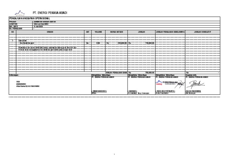 Pengajuan Sewa Alat Bor Magnet | PDF