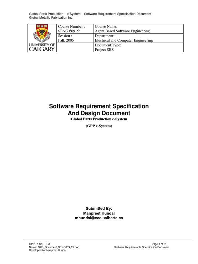 P04 Global Parts Production System 230110 222036 | PDF | Databases | Specification (Technical ...